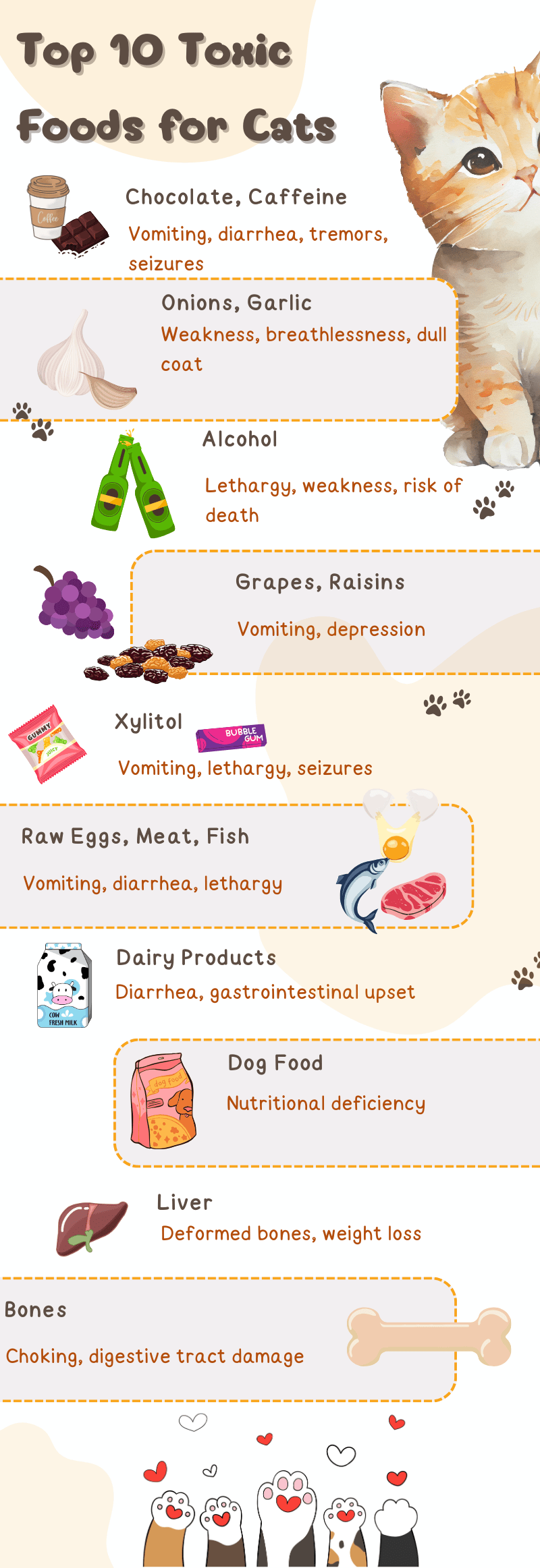 Top 10 Toxic Foods for Cats: Keep Your Feline Safe - Dietplan-101